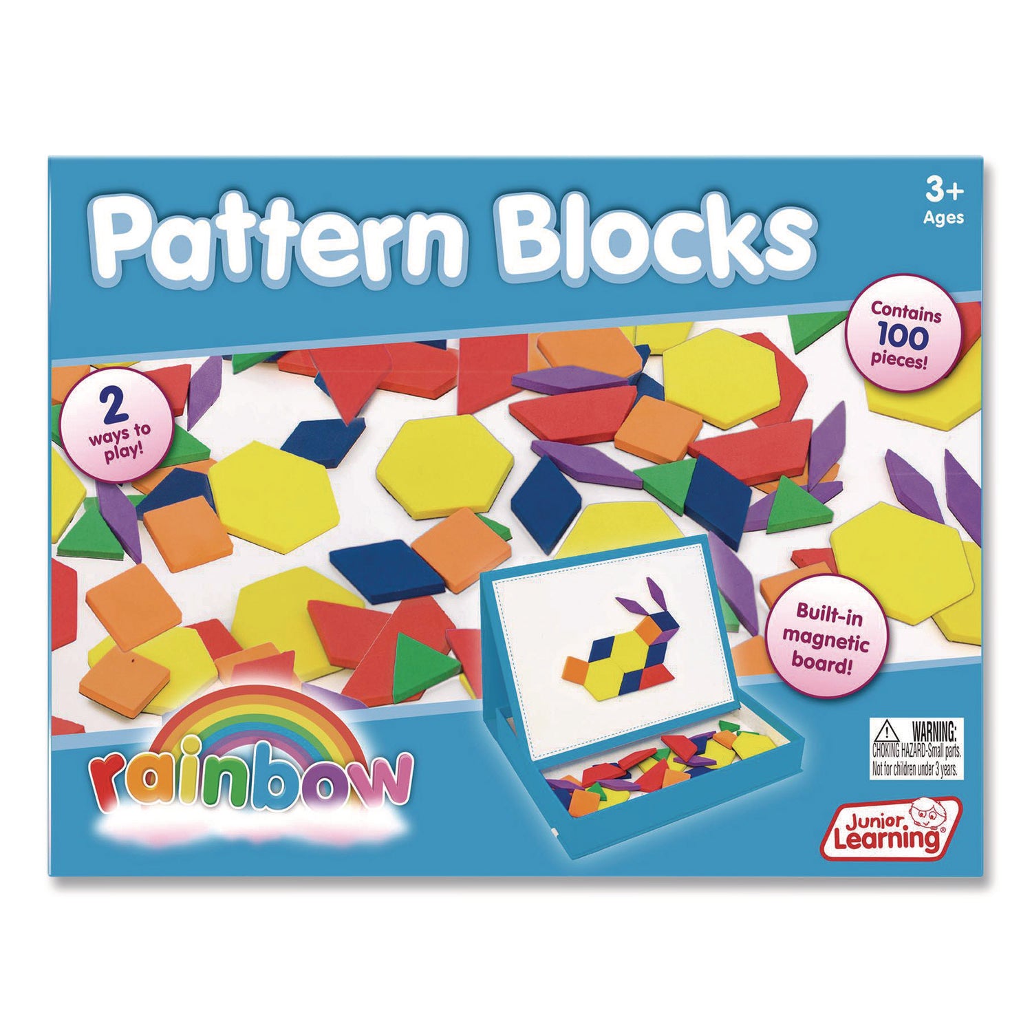 Junior Learning Inc® Rainbow Pattern Blocks, Ages 3 to 4 (JRL613) Each – GoodEarth Products