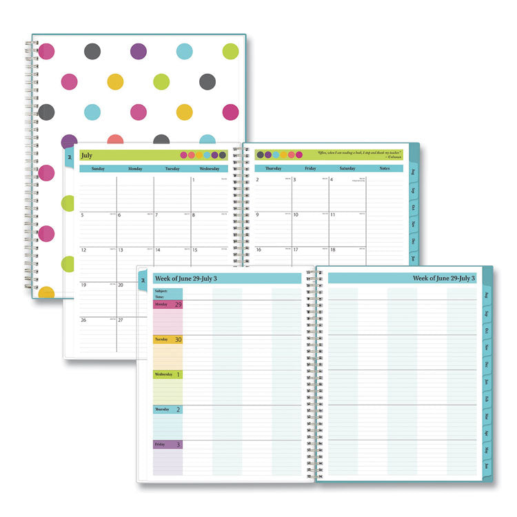 Blue Sky® BLS100330 Teacher Dots Academic Year Create-Your-Own Cover ...