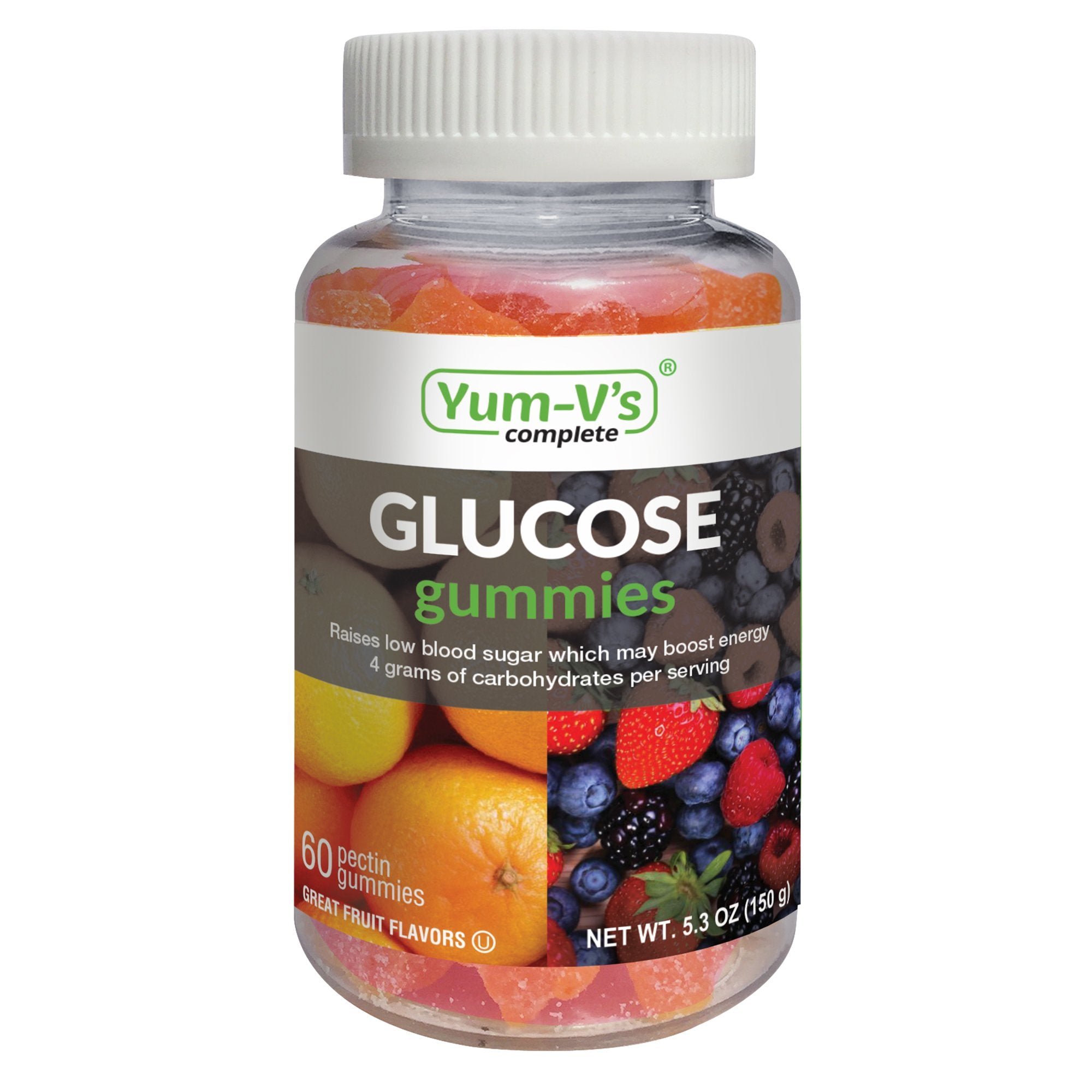 YumV's™ Glucose Supplement 60 per Bottle Gummy Assorted Flavors (10804 ...