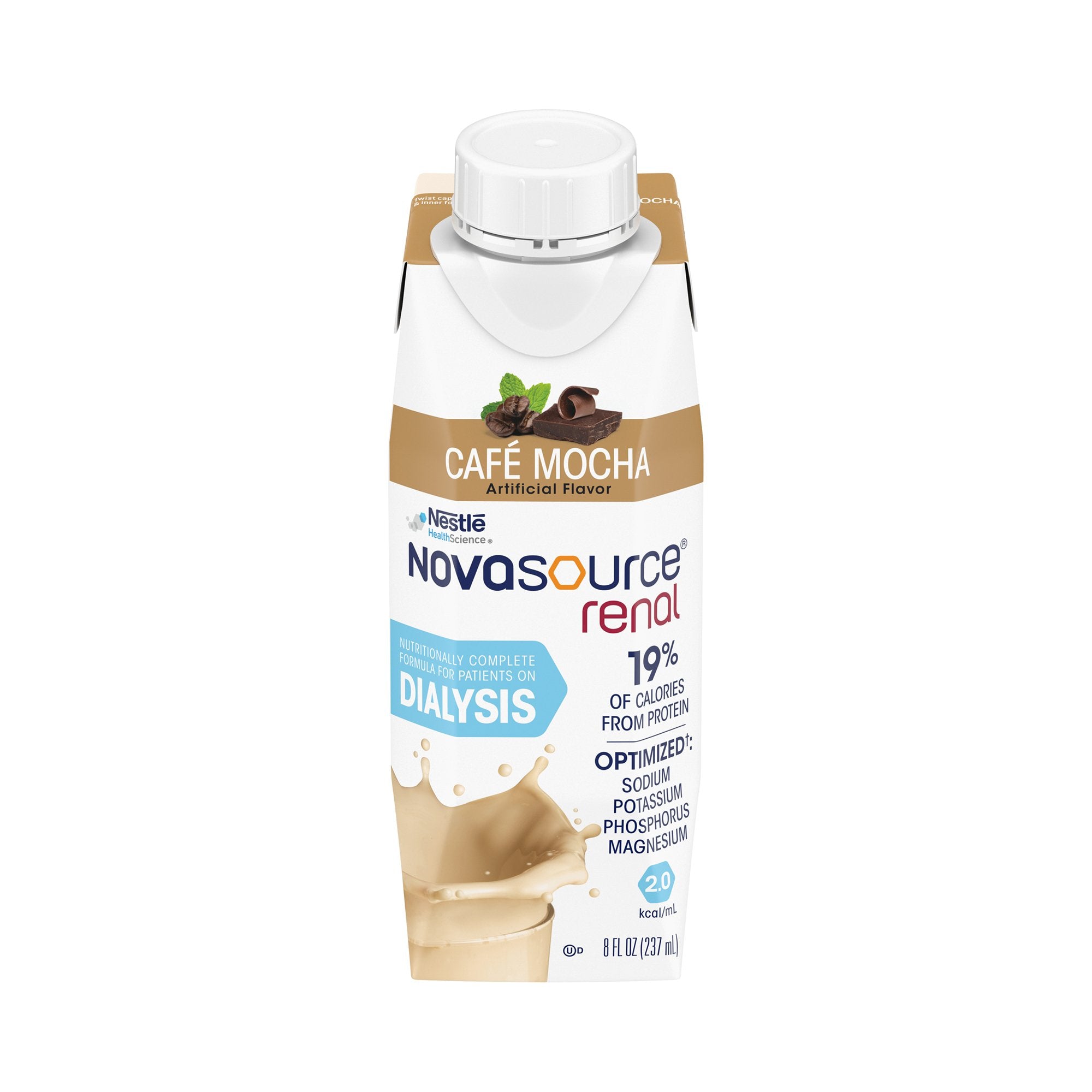 Novasource® Renal Oral Supplement Café Mocha Flavor Liquid 8 oz. Carto ...
