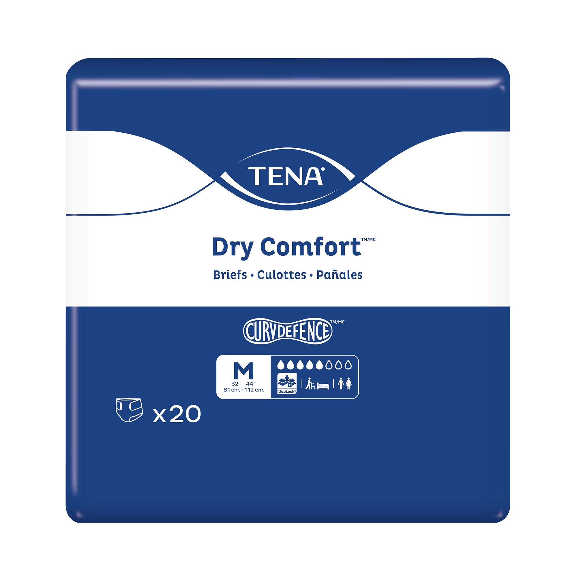 TENA Dry Comfort™ Unisex Adult Incontinence Brief Medium Disposable Mo ...