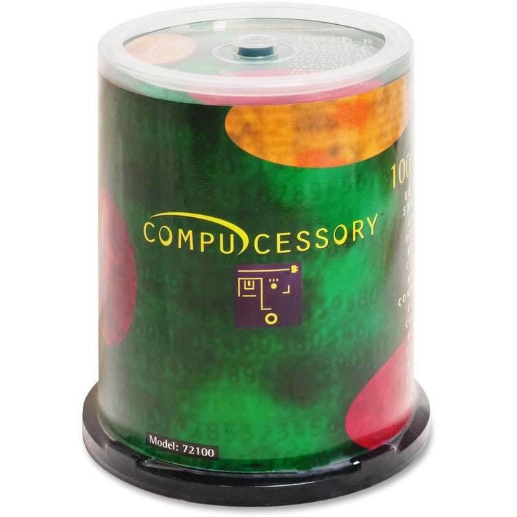 Compucessory CD R, Spindle, Branded, 80 Min/700MB, 48X, 100 Pack (CCS7 ...