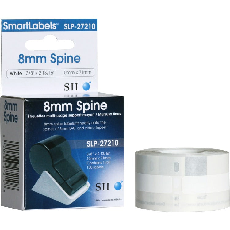 Seiko 8mm tape spine labels for SLP Pro, SLP 220/120 Smart Label Print ...