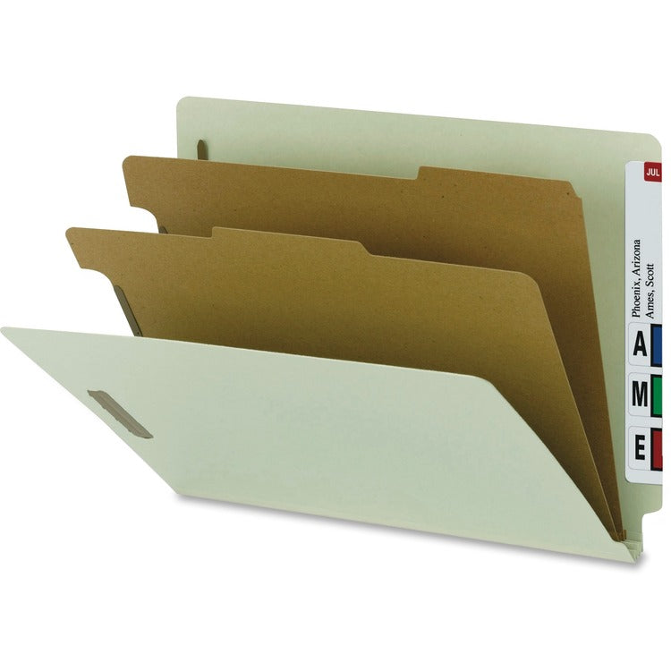 Nature Saver Classification Folder, w/ 2 Dividers, Letter, 10/Box, Gra ...