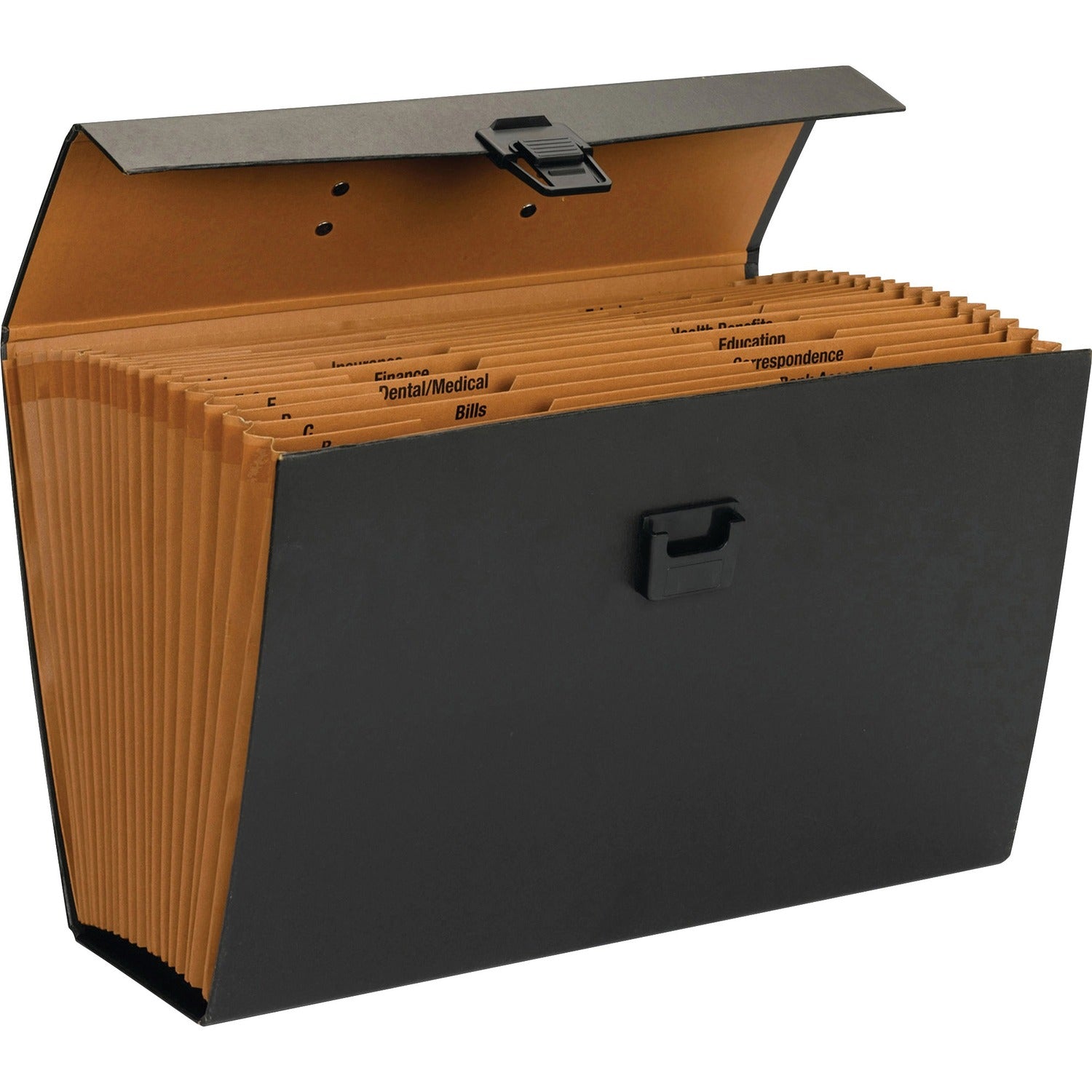 Smead Subject Case File, A -Z, 10" x 15", 19 Pkts, Black (SMD70804) Ea ...