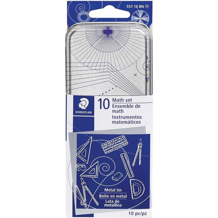 Staedtler Xcellence Mathematical Instrument Set, Plastic, Clear/Blue ...