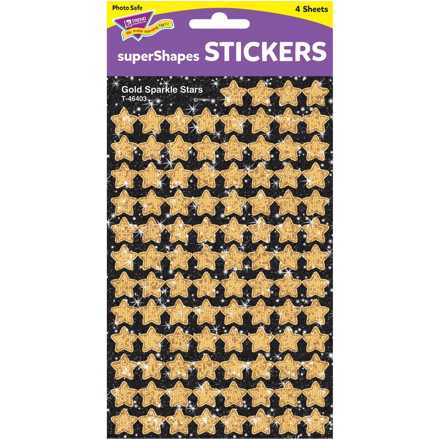 Trend Stickers, Gold Stars, Acid-Free, 400 EA/PK, GD (TEP46403) Pack o ...