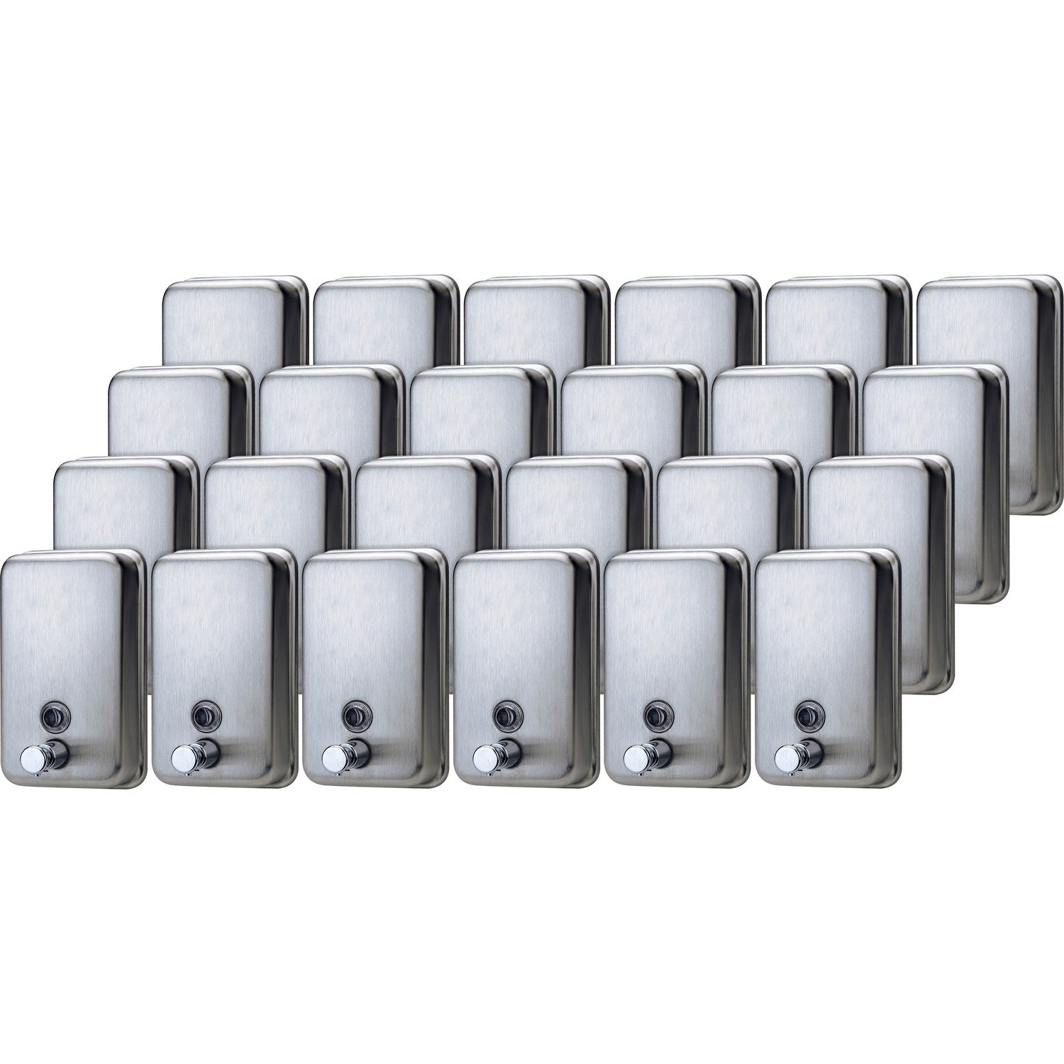 Genuine Joe Soap Dispenser, Holds 31.5oz., 24/CT, Stainless Steel (GJO ...