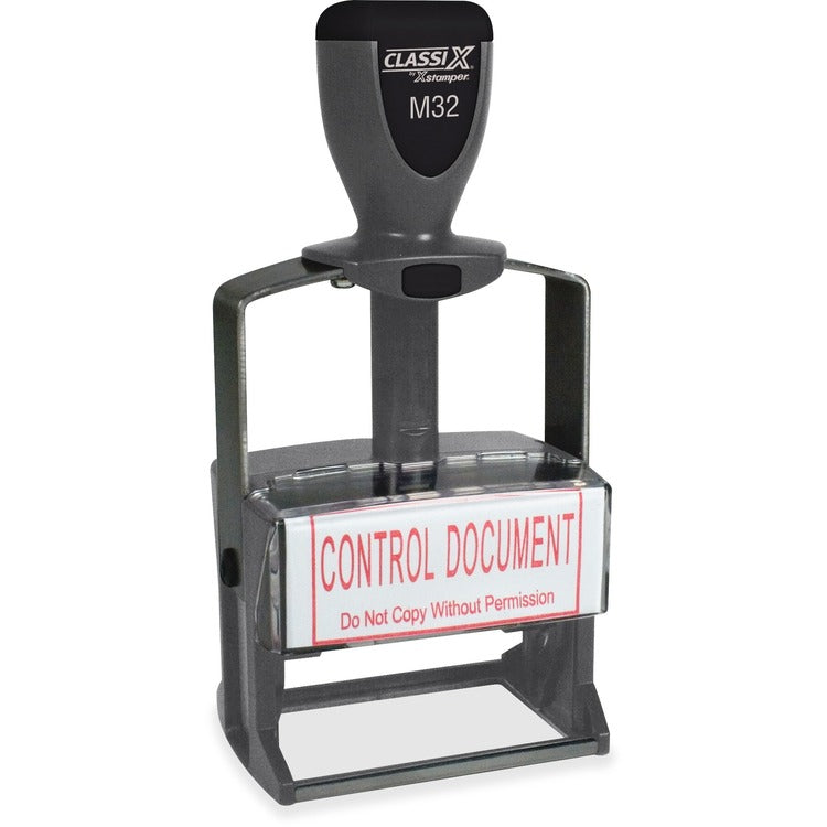 Xstamper ClassiX Self-Inking Steel Message Stamp, 1" x 2-1/4", Ast (XS ...