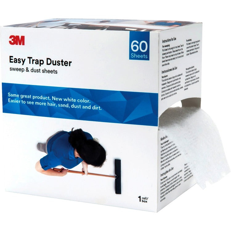 3M Easy Trap Duster, 8" x 30ft, White, 60 Sheets/Box, 8 Boxes/Carton ...