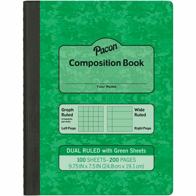 Pacon Composition Book, Dual-Ruled, 24/CT, (PACMMK37162) Case of 24 ...