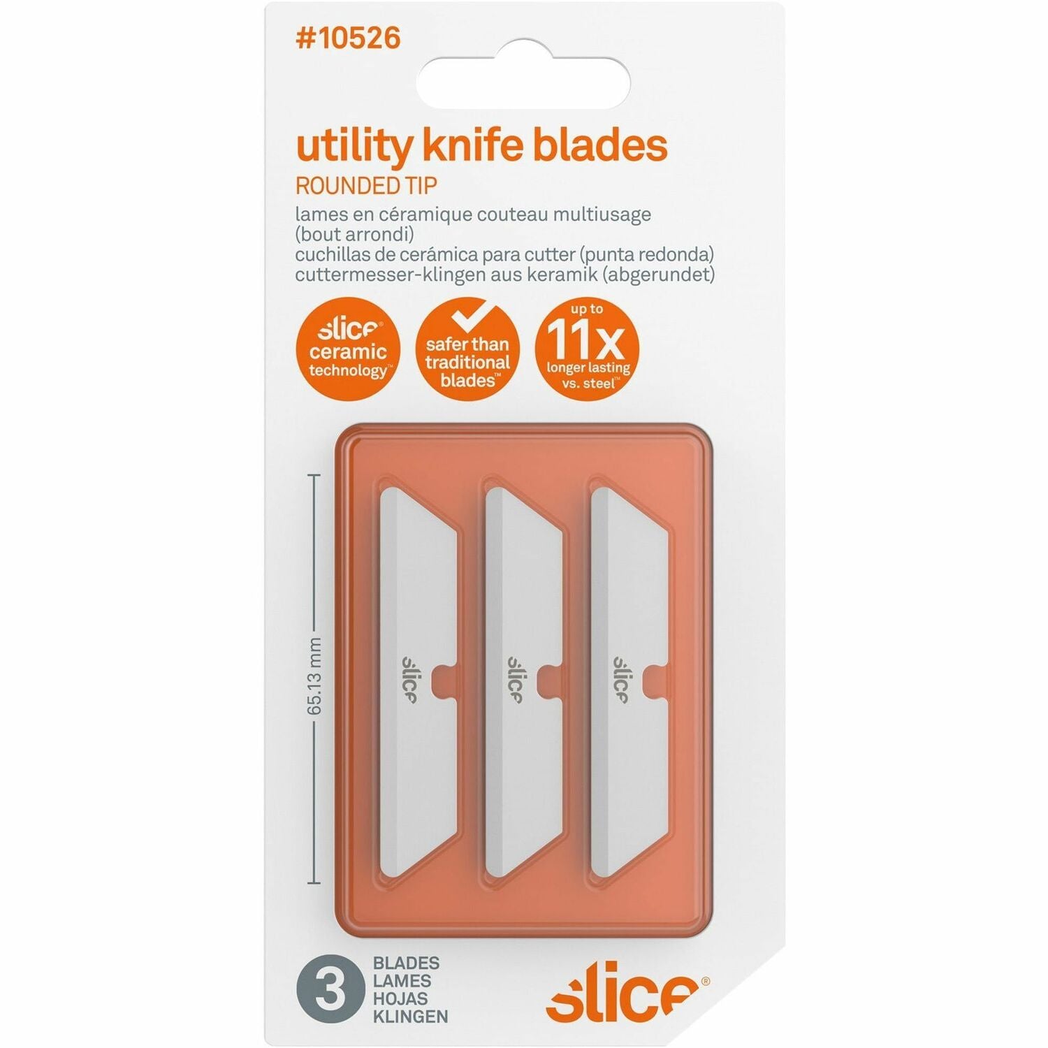 Slice Safety Utility Knife Blades, Rounded Tip, Ceramic Zirconium Oxid ...