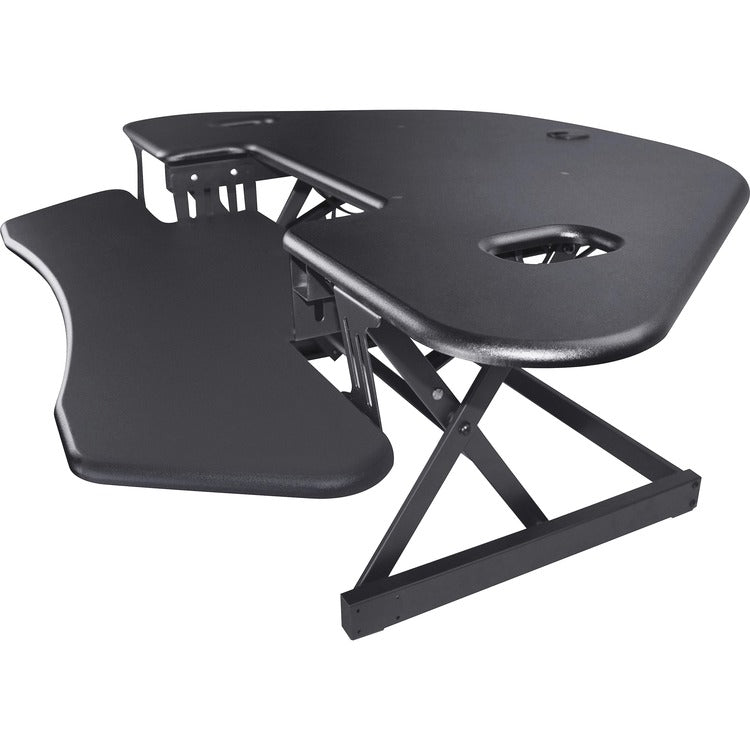 Lorell Corner Desk Riser, Adjustable, 45-3/5"Wx31"Lx18-1/10"H, Black ...
