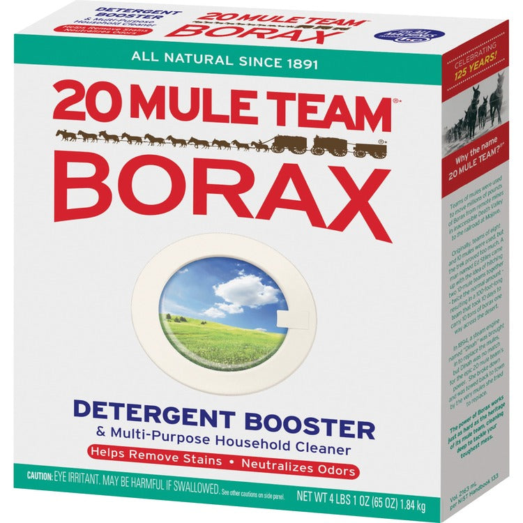 BORAX Laundry Booster, Powder, 9"Wx2"Lx7-3/10"H, 4/Ct, Natural (DIA002 ...