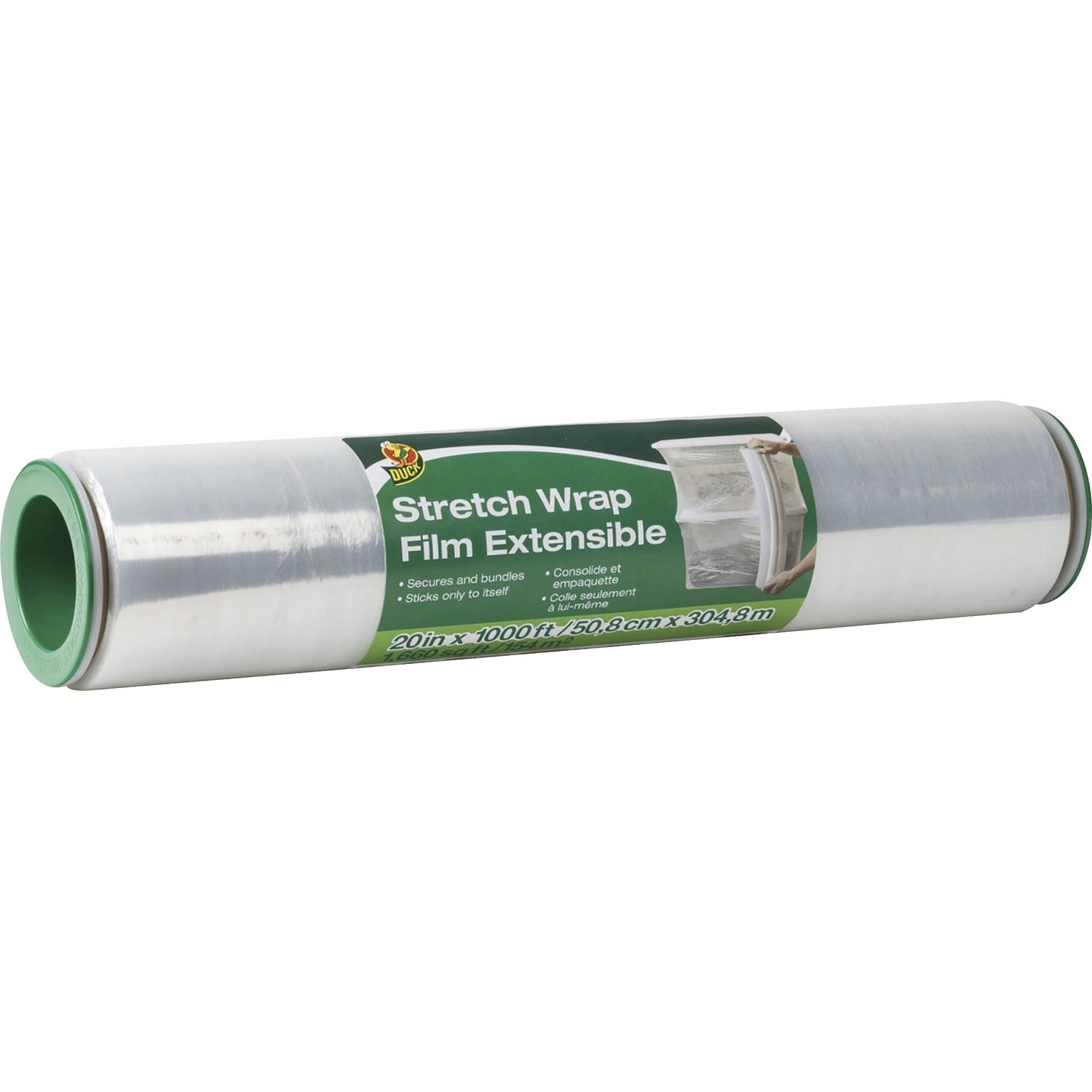 Duck Stretch Wrap Film, Non-Adhesive, 20"Wx1000'L, Clear (DUC285850) E ...
