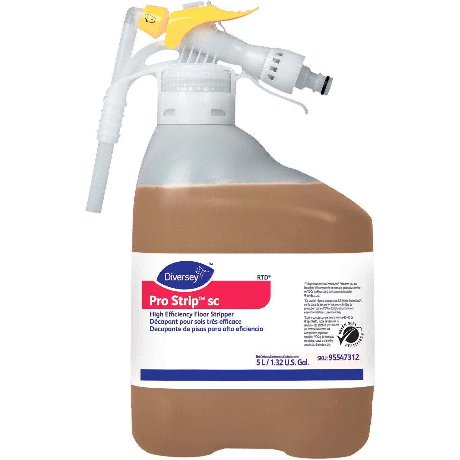 Diversey SC High Efficiency Floor Stripper, Liquid, White (DVO95547312 ...