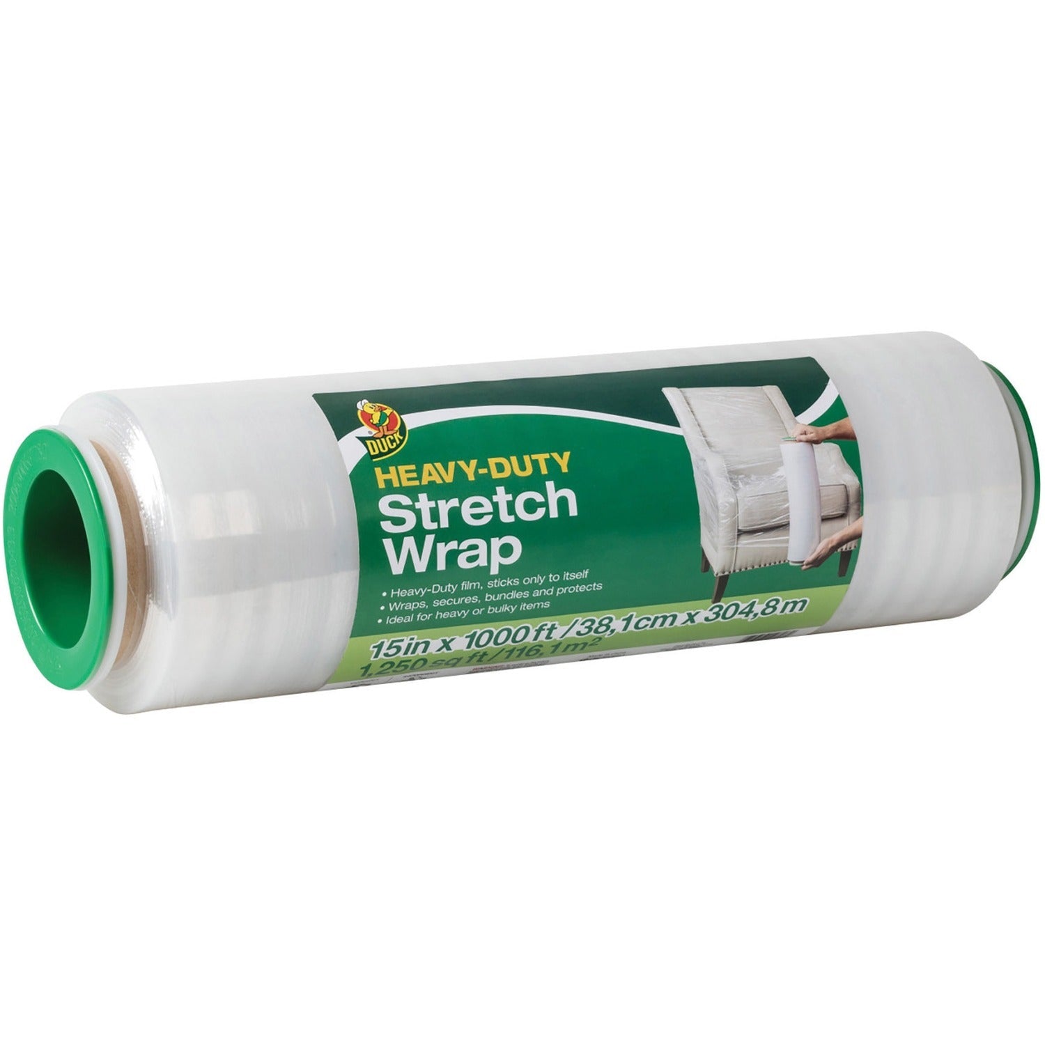 Duck Stretch Wrap, Heavy-Duty, 15"Wx1000'L, Clear (DUC285709) Each ...