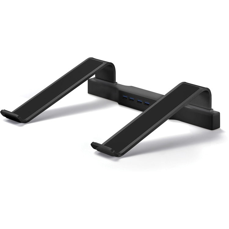 DAC Laptop Stand, USB 3.0 Ports, 9-3/4"Wx12-1/10"Lx3"H, Black (DTA2168 ...