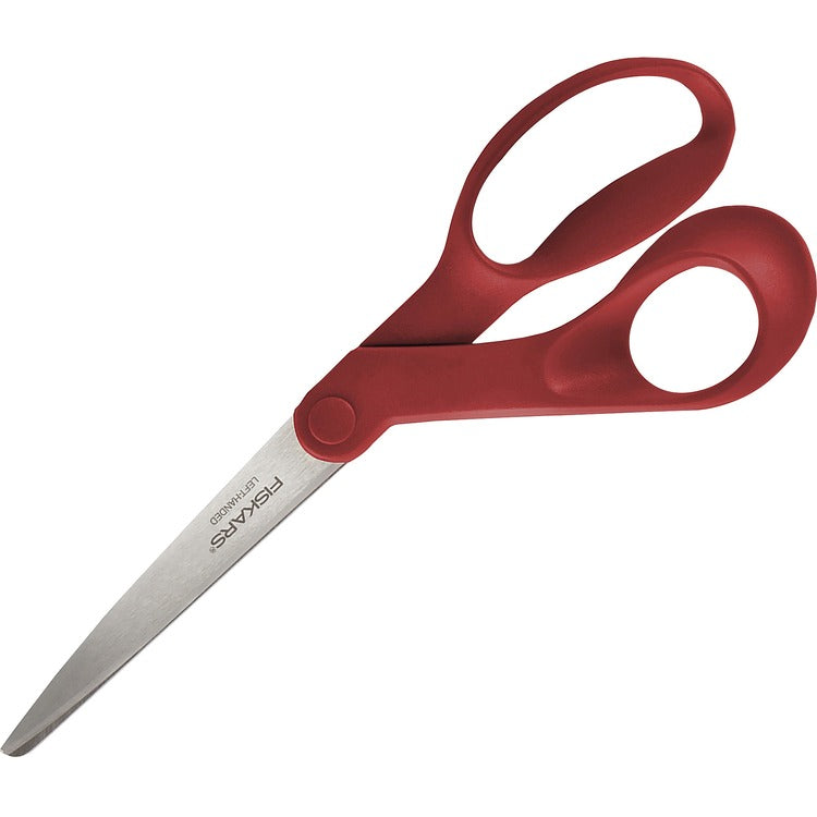 Fiskars Left-hand 8" Bent Scissors, 3.30" Cutting Length, 8" Overall L ...