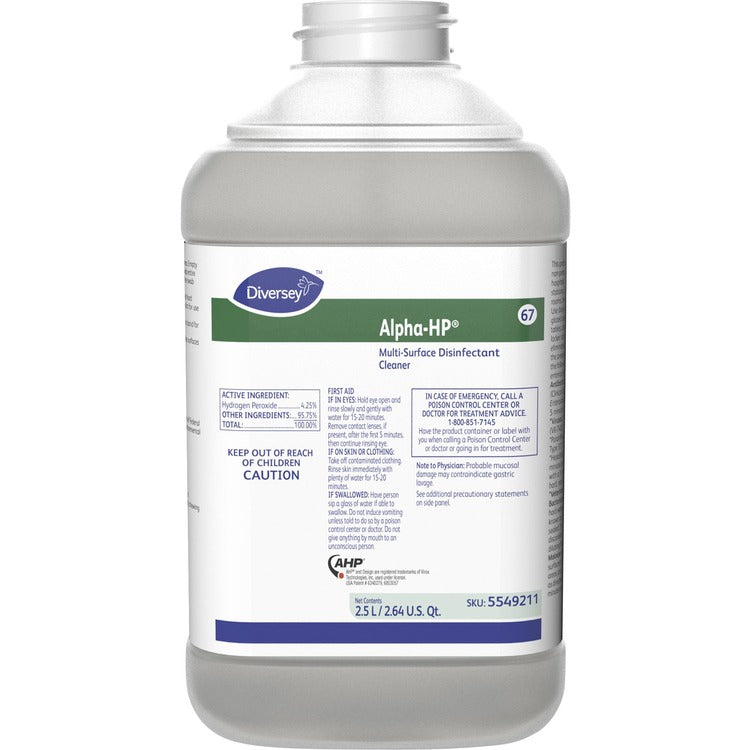 Diversey Alpha-HP Multi Disinfectant Cleaner, 84.5 fl oz (2.6 quart ...
