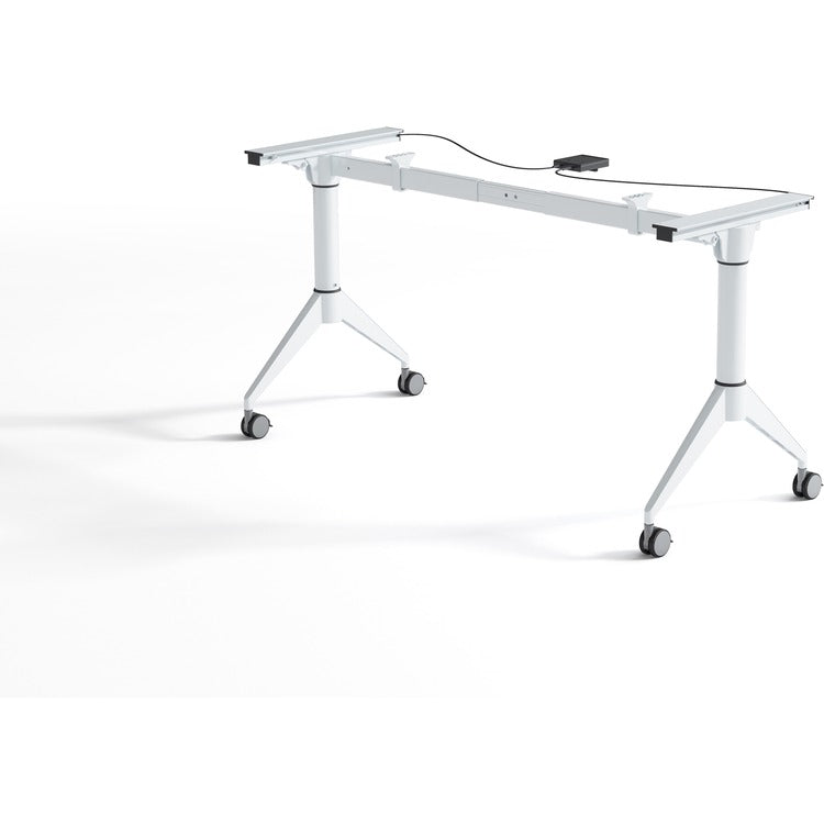 Lorell Training Table Base - White Folding Base - 2 Legs - 29.50", - A ...
