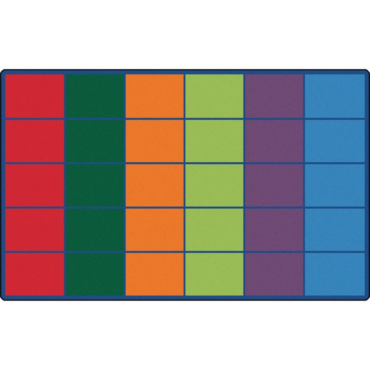 Carpets for Kids Colorful Rows Seating Rug - Area Rug - 12 ft Length x ...