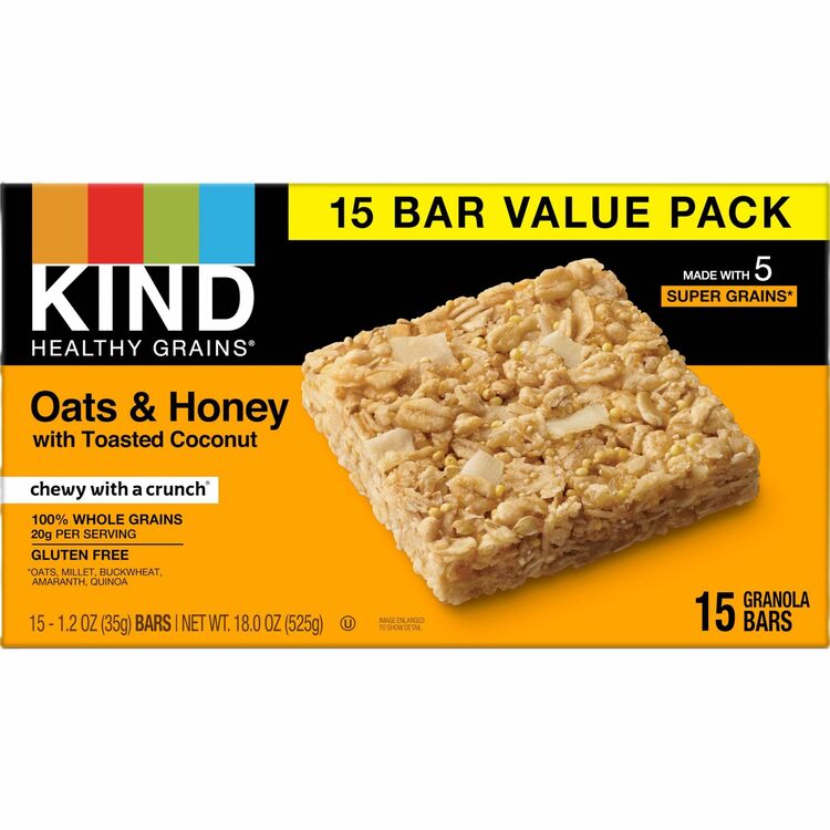 KIND Healthy Grains Bars - Coconut - 15 / Box (KND26825) Box of 15 ...
