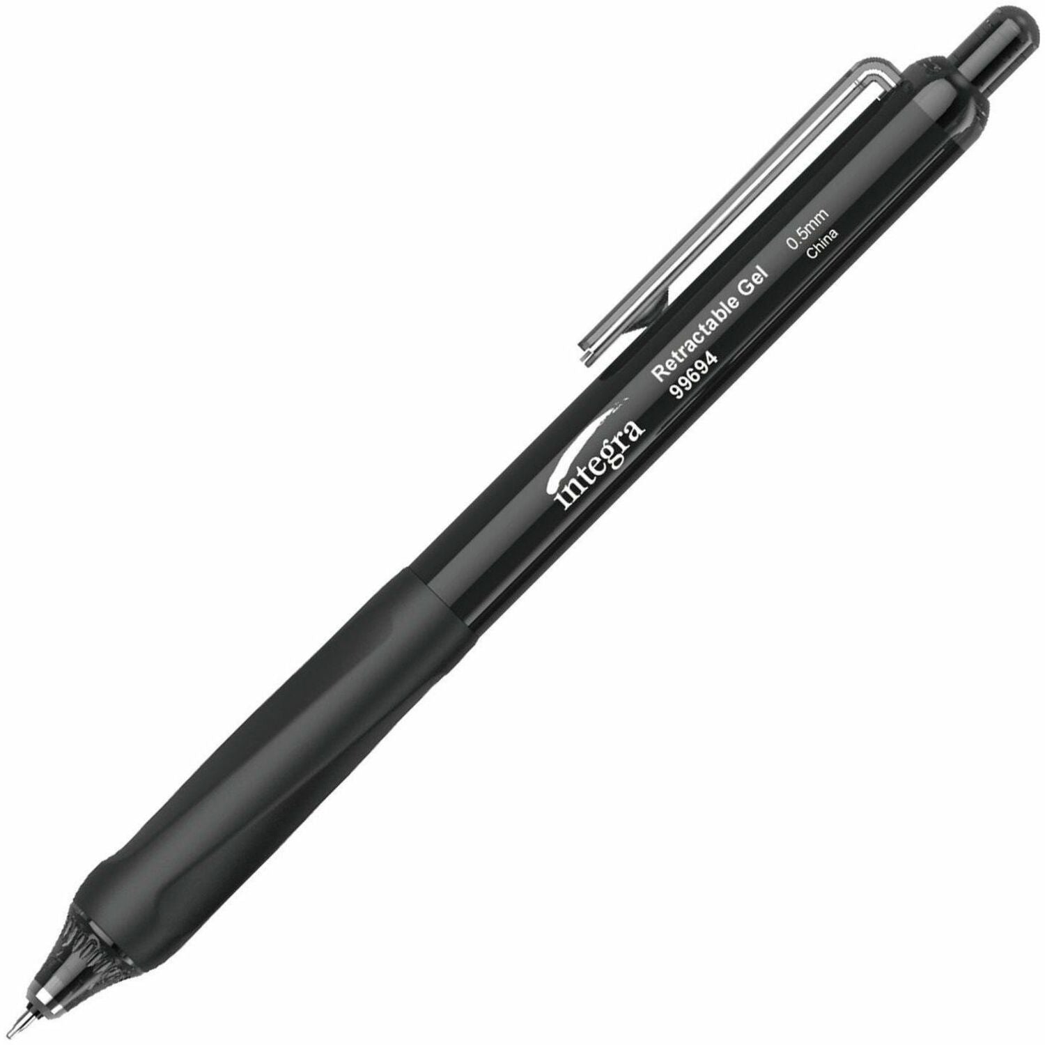 Integra Silent Retractable Gel Pens, 0.5 mm Pen Point Size, Retractabl ...