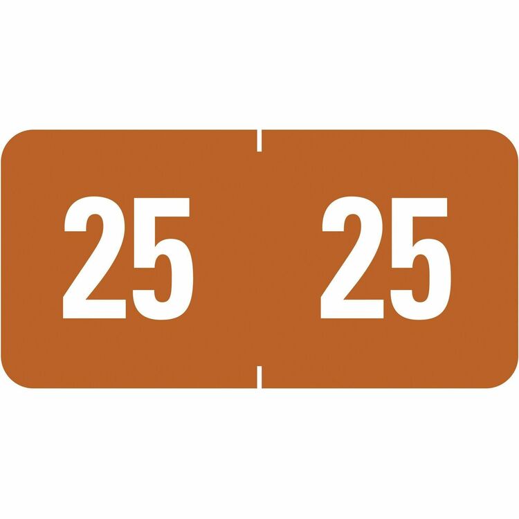 Smead Yearly End Tab File Folder Labels, 25, 0.5 x 1, Brown, 25/Sheet ...