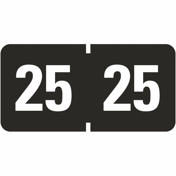 Smead Yearly End Tab File Folder Labels, 25, 0.75 x 1.5, Black, 500/Ro ...