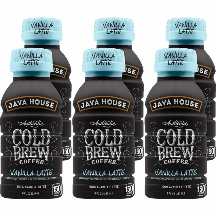 Splenda Cold Brew Milk Vanilla Latte Bottles, 8 fl oz, 6/Box (SNHFA10E ...
