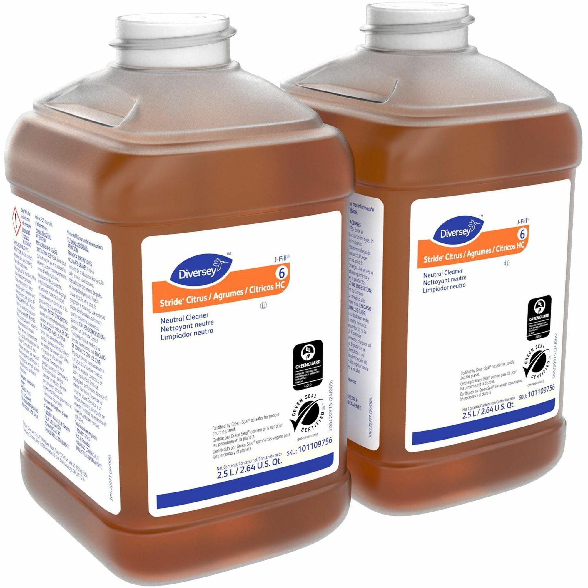 Diversey Care Stride Citrus Neutral Cleaner Concentrate, Liquid, 84.5 ...