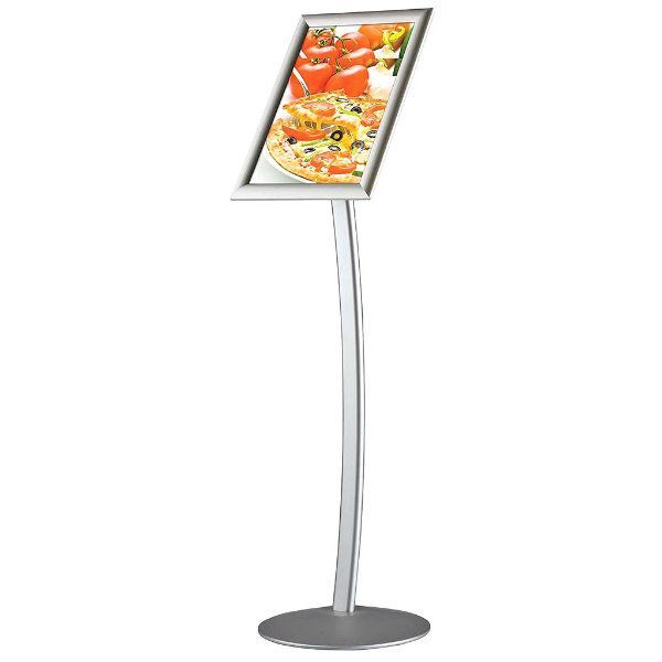 MT Displays Curved Sign Holder 11" x 17" Poster Size Silver, Landscape ...