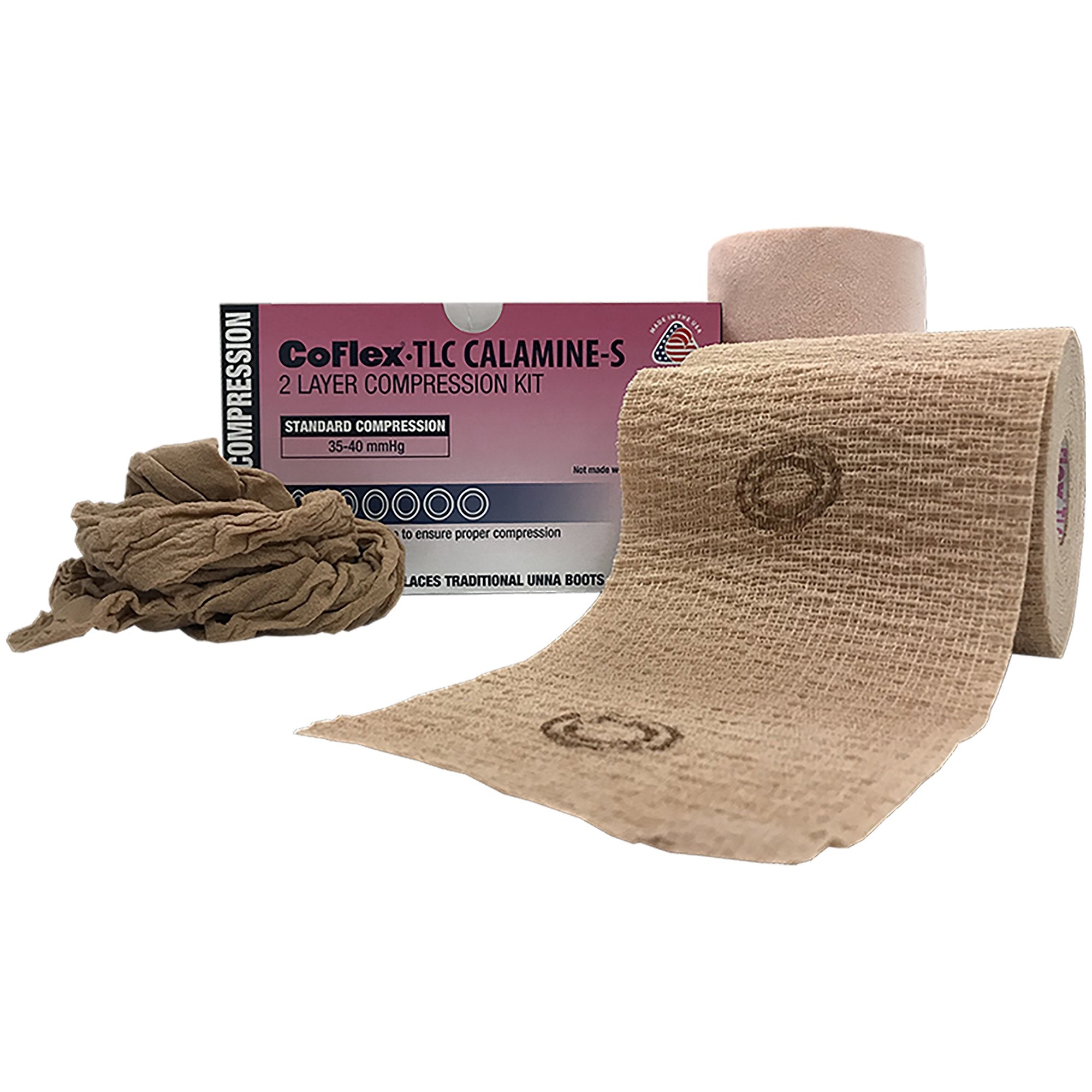 CoFlex® TLC Calamine with Indicators 2 Layer Compression Bandage Syste ...