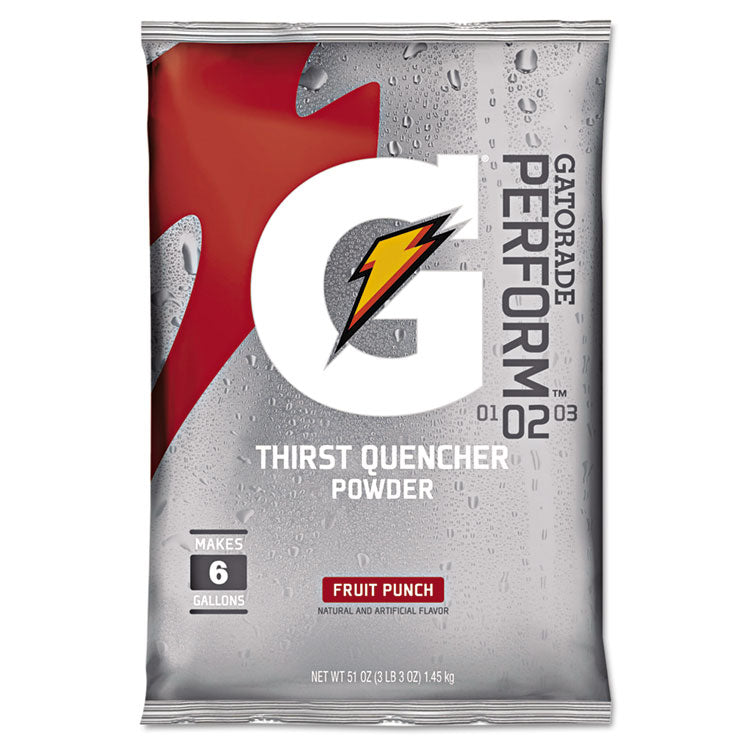 Gatorade® GTD33690 Original Powdered Drink Mix, Fruit Punch, 51oz ...