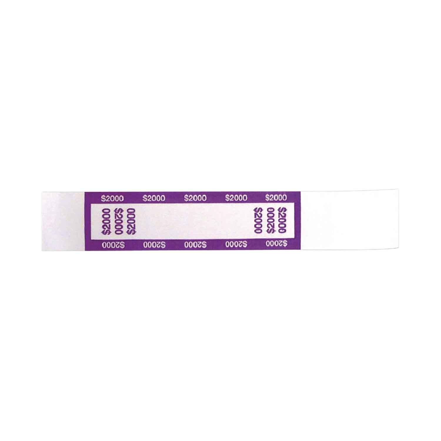 CONTROLTEK® Currency Straps, $20 Bill, $2,000, Self-Adhesive, 1,000/Pa ...