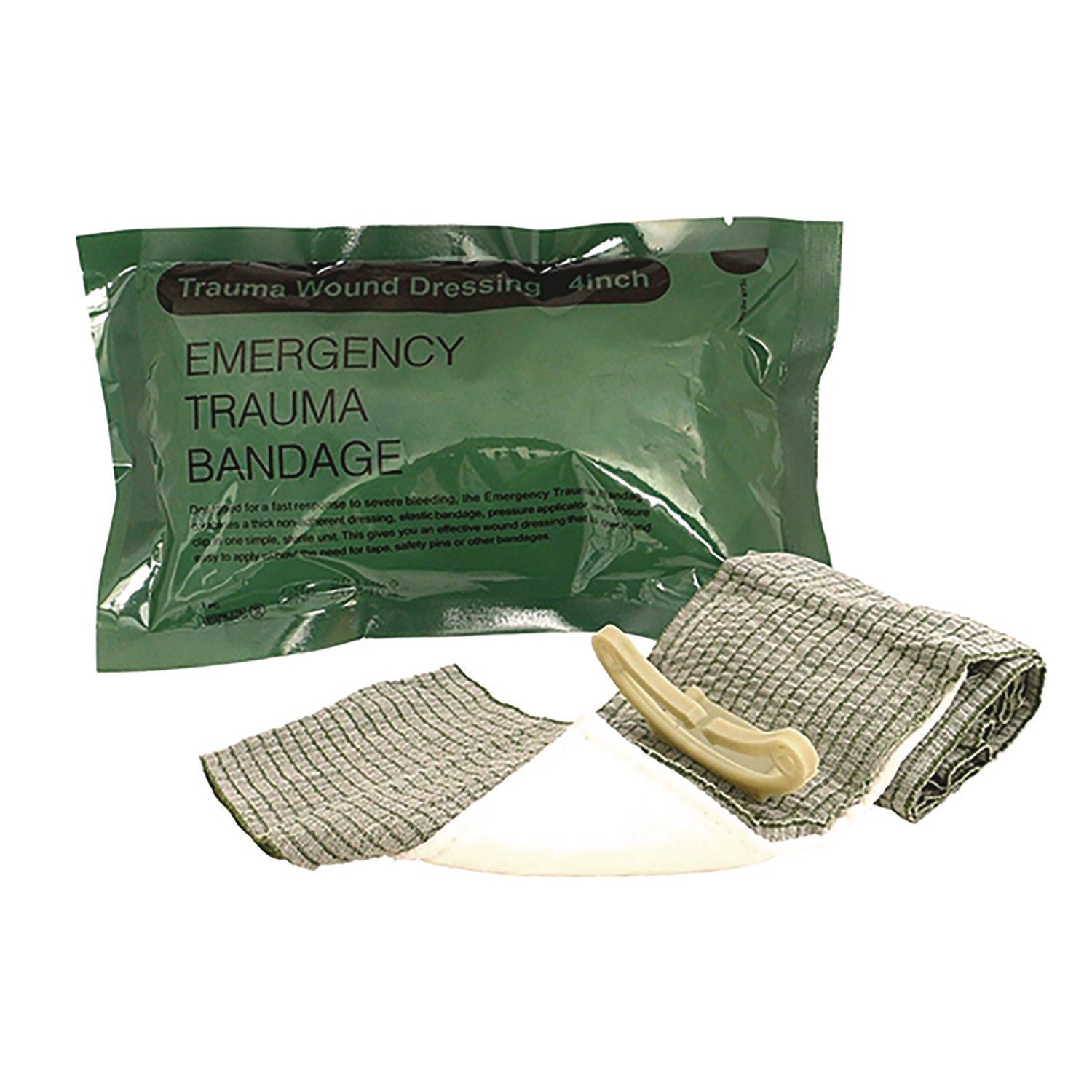 First Aid Only™ Emergency Trauma Bandage, Fabric, 4" Wide (FAO91152) E ...