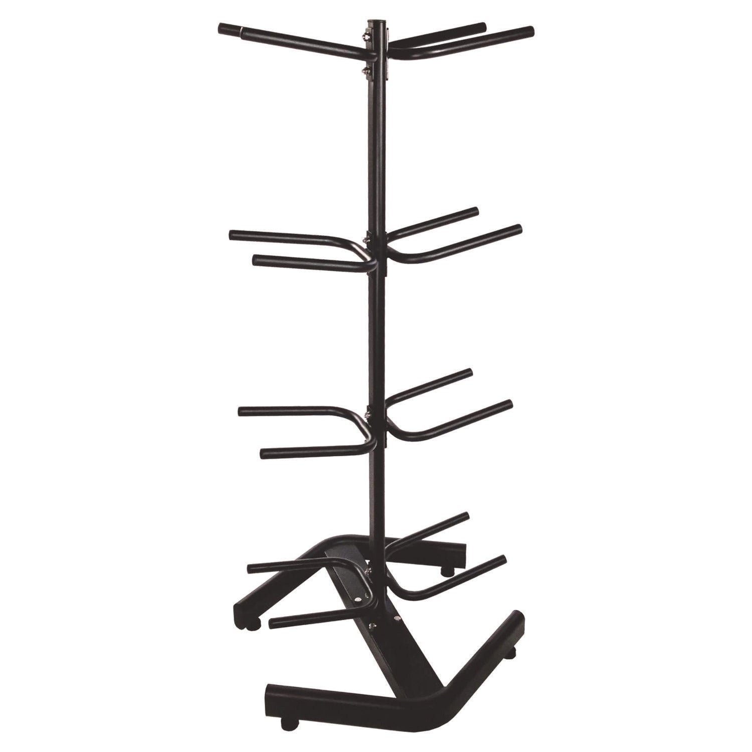 Champion Sports U-Ring Double Medicine Ball Tree, 28" x 28" x 60", Bla ...