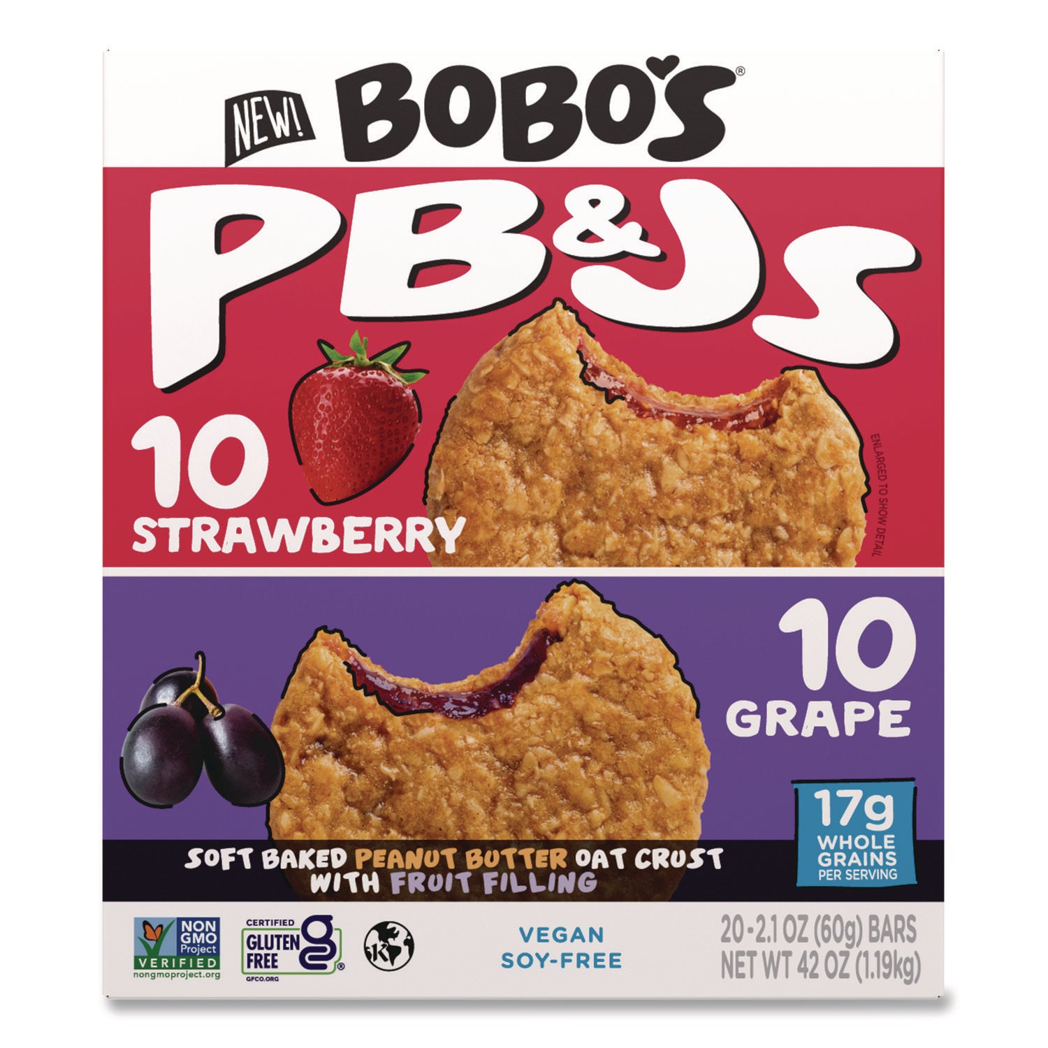 Bobo's PB and J Variety Pack, Peanut Butter/Grape and Peanut Butter/St ...
