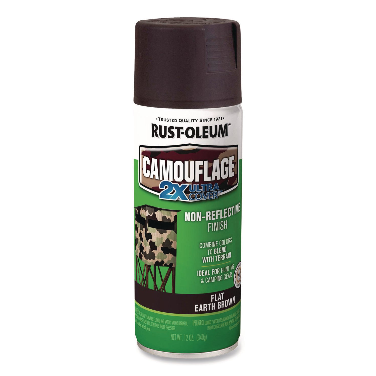 Rust-Oleum® Camouflage Spray Paint, Flat Earth Brown, 12 oz Aerosol Ca ...