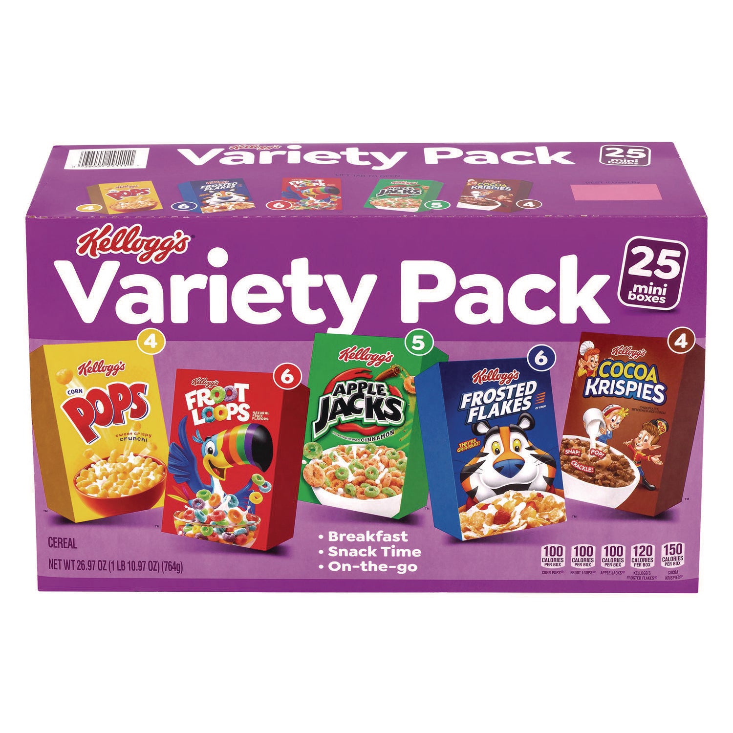 Kellogg's® Cereal Assortment Pack, Assorted Flavors, Single Serve Box ...