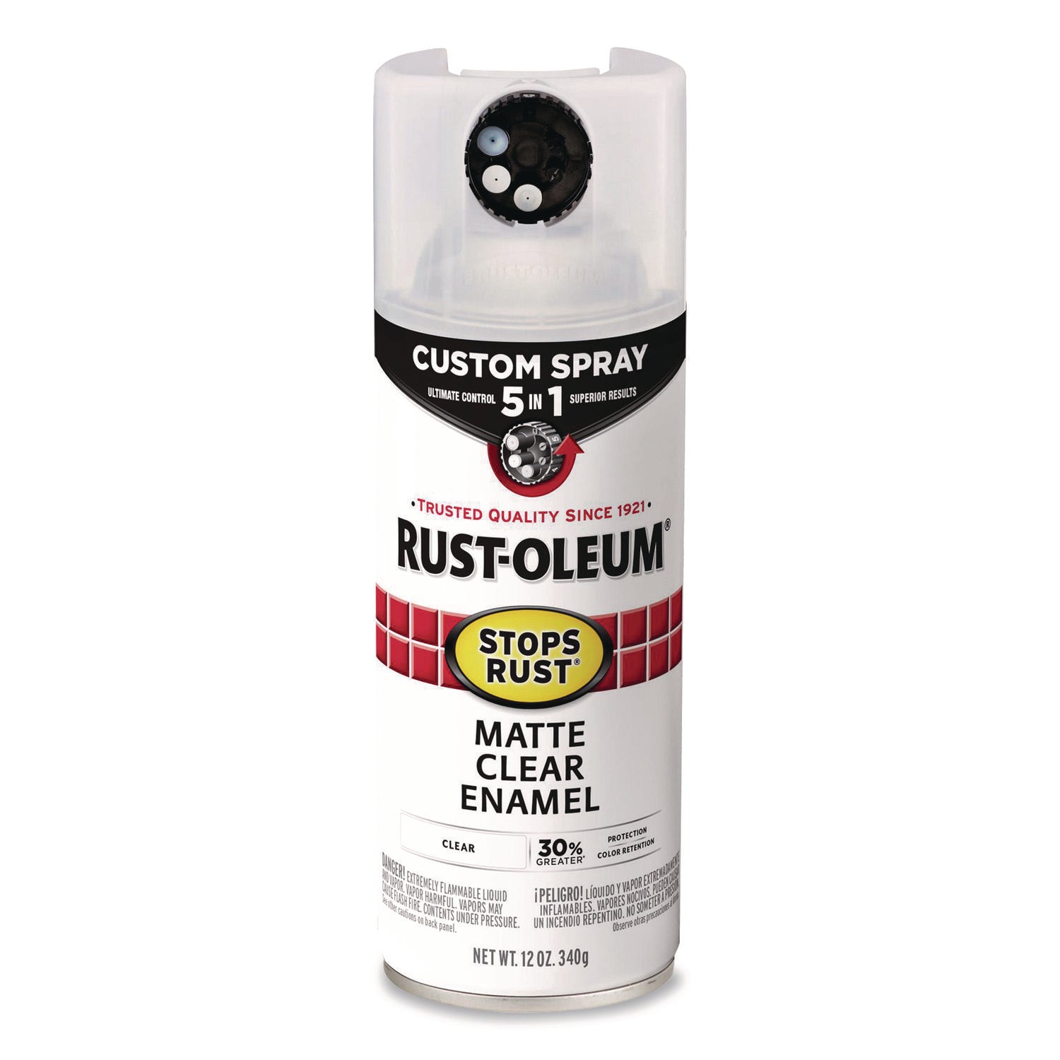 Rust-Oleum® Stops Rust 5-in-1 Spray Paint, Matte Clear, 12 oz Aerosol ...