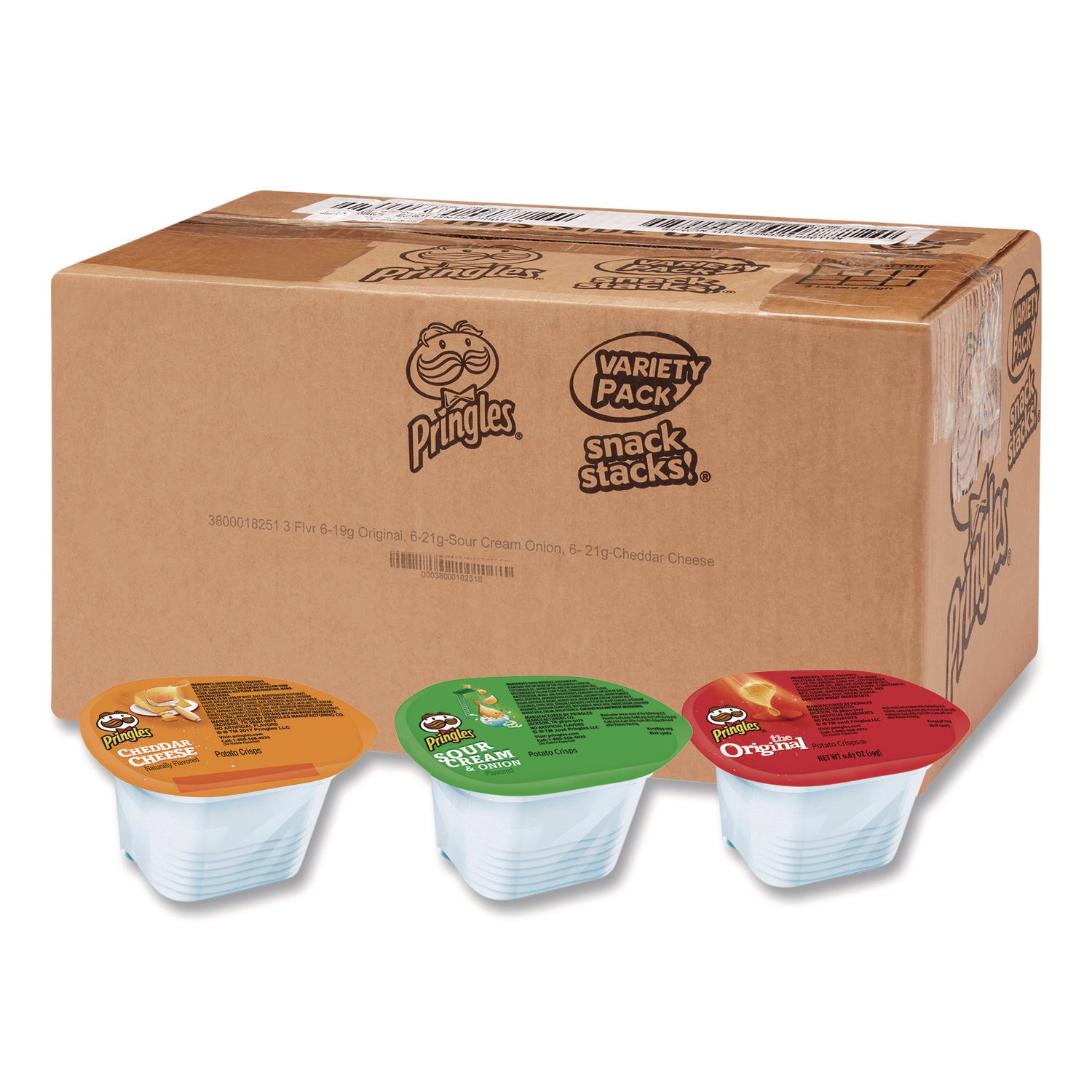 Pringles® Variety Pack Potato Chips, Sour Cream and Onion/Cheddar Chee ...