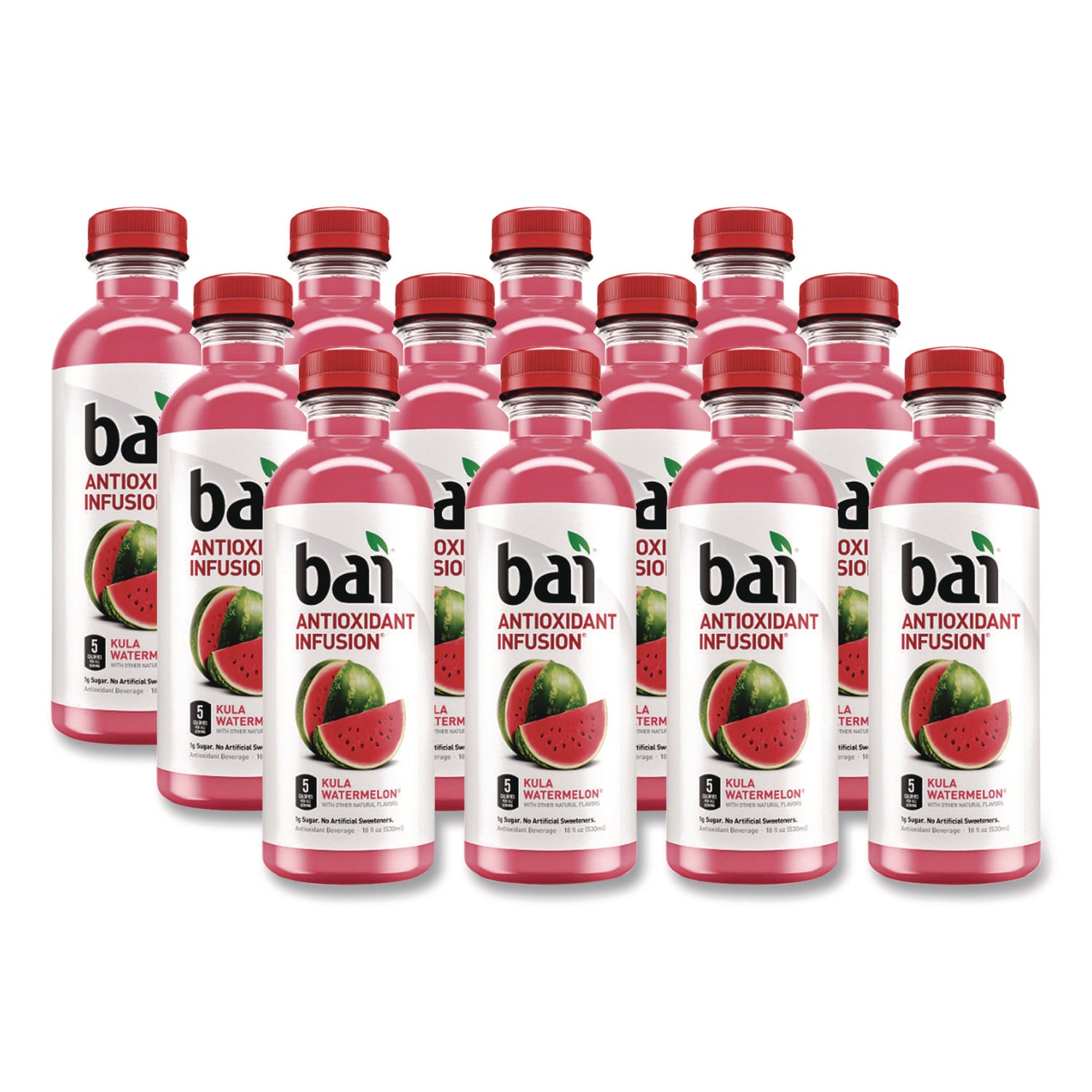 Bai Antioxidant Infused Beverage, Kula Watermelon 18 oz Bottle, 12/Car ...