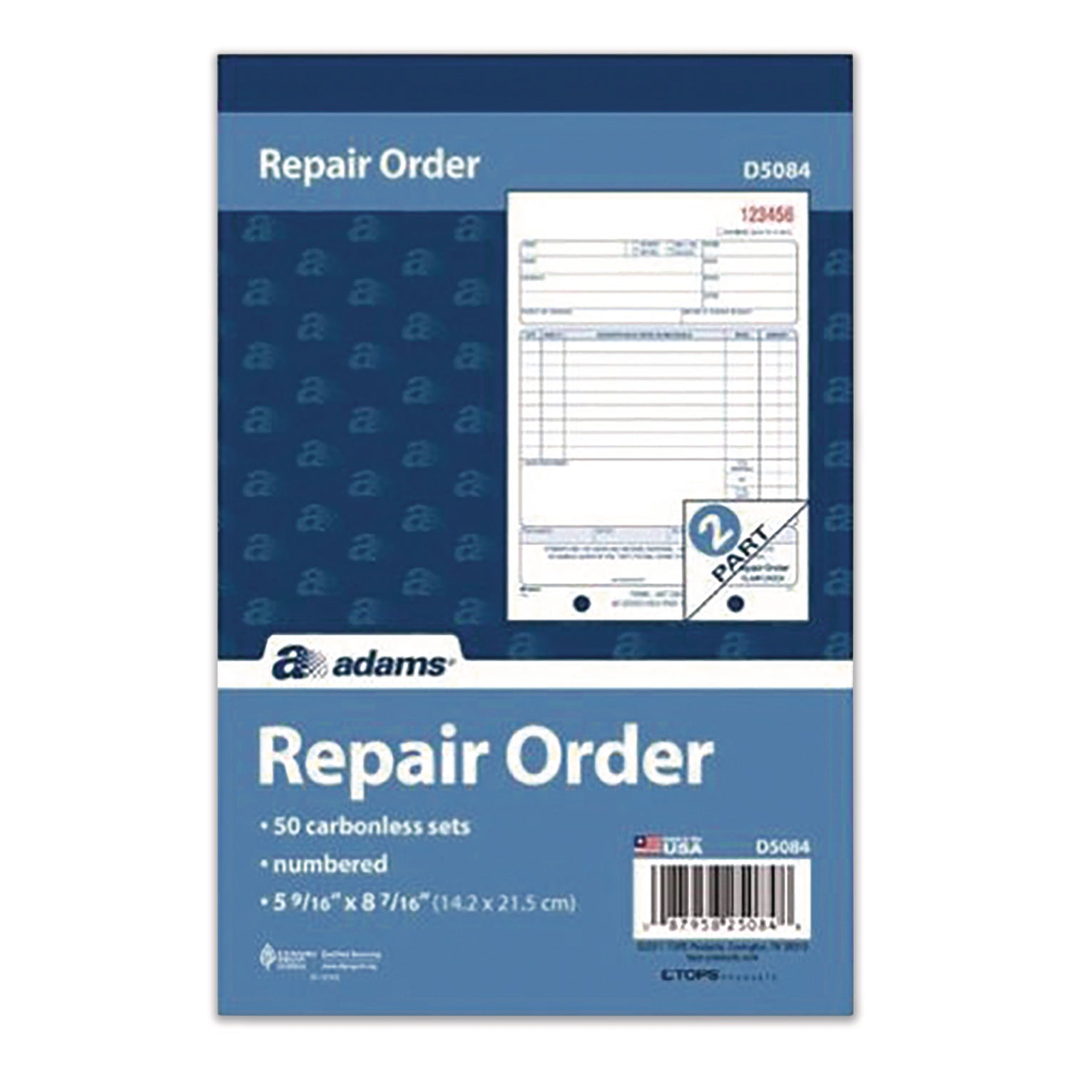 Adams Business Forms Multipart Repair Order Pad, Two-Part Carbonless ...