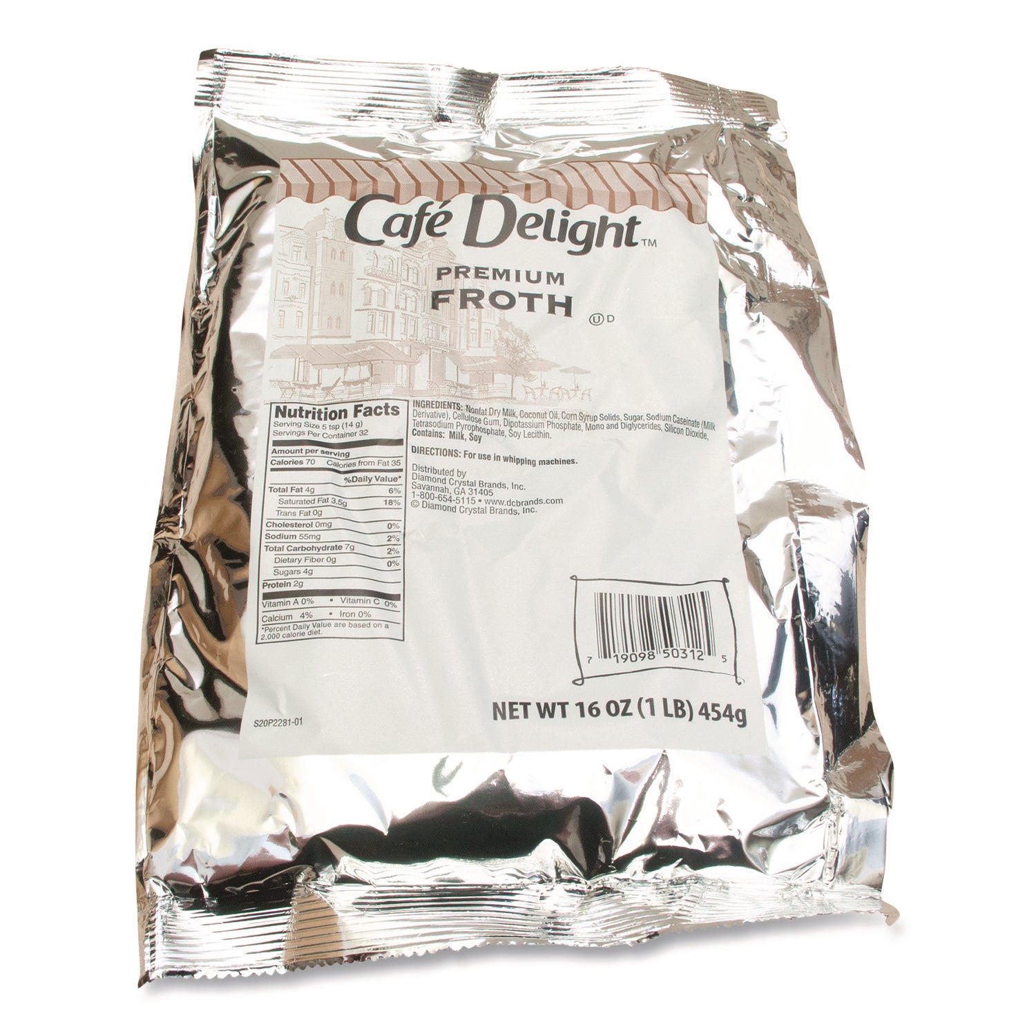 Café Delight Frothy Topping, 16 oz Packet, 12/Carton (DFDDIX40541) Eac ...
