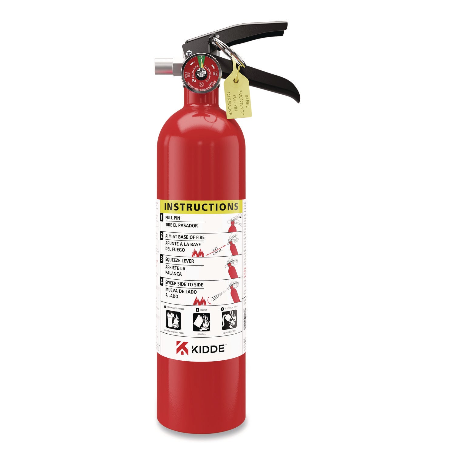 Kidde ProLine Dry-Chemical Commercial Fire Extinguisher, 1-A, 10-B:C ...