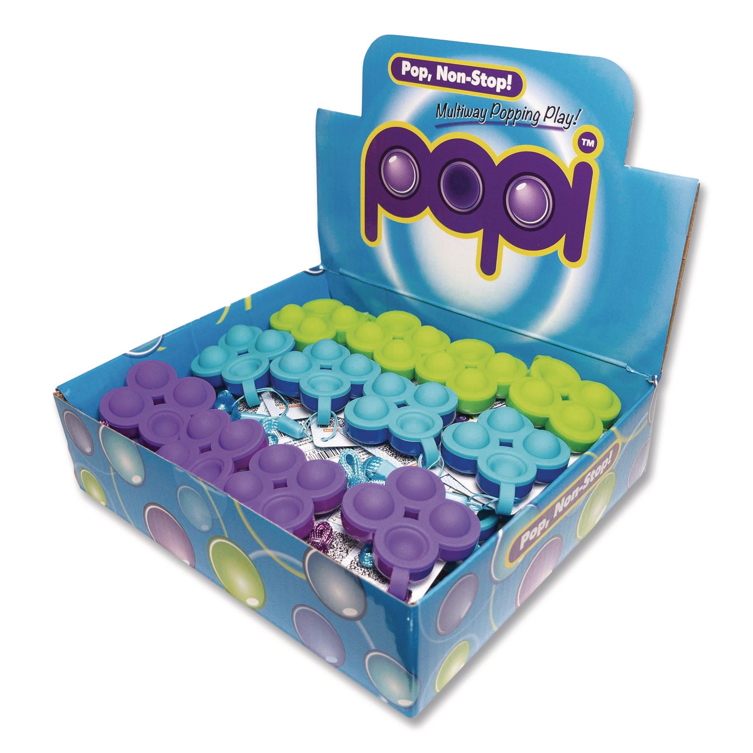 TPG Creations™ Popi Fidget Toy, Small, Assorted Colors, 24/Carton (TPG ...