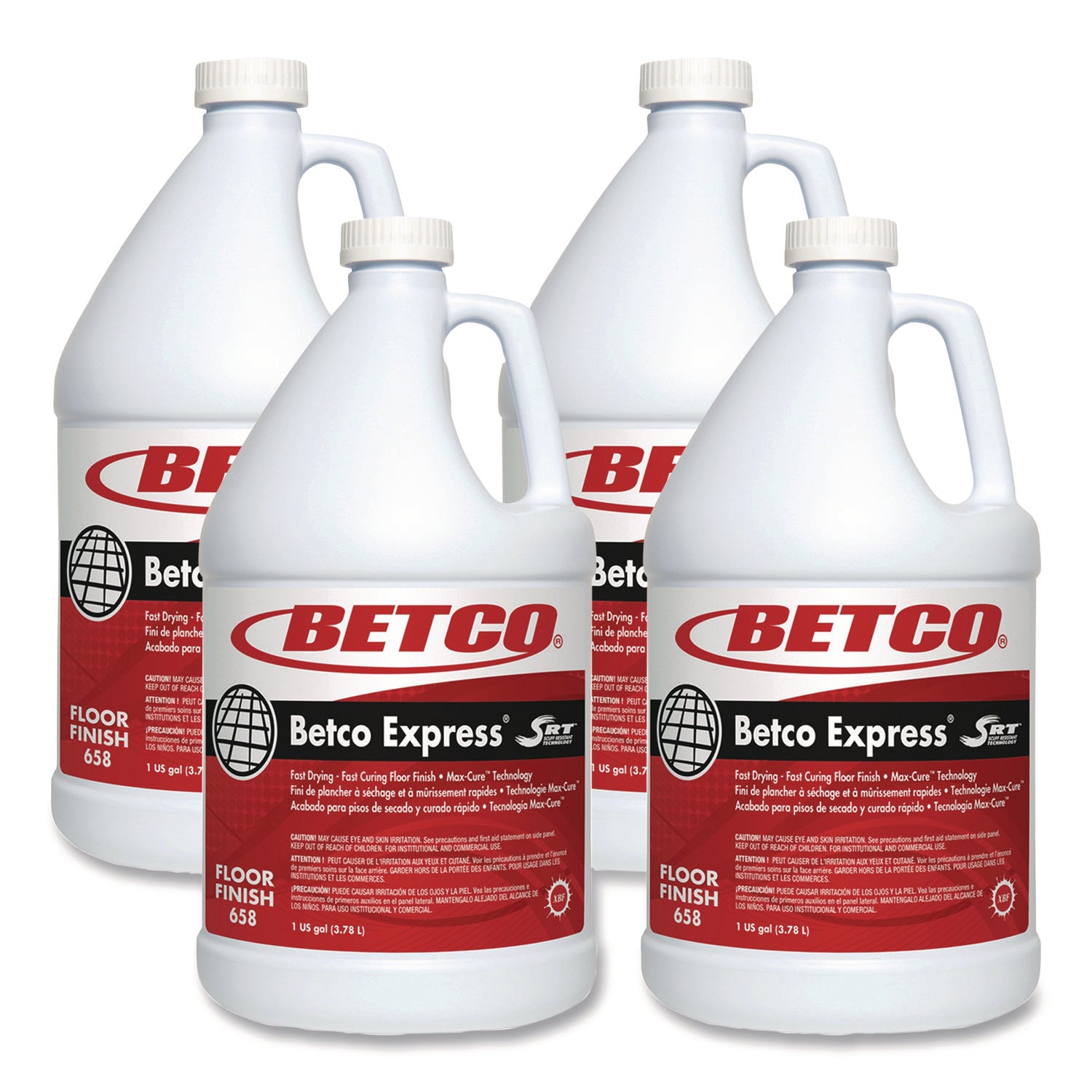 Betco Express Floor Finish with SRT, 1 gal Bottle, 4/Carton (BET658040 ...