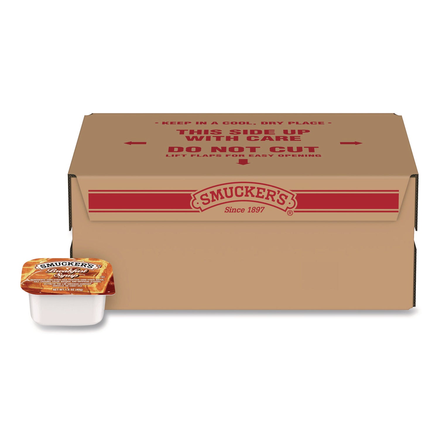 Smucker's® Breakfast Syrup Plastic Portion Control Cup, 1.4 oz Cup, 10 ...